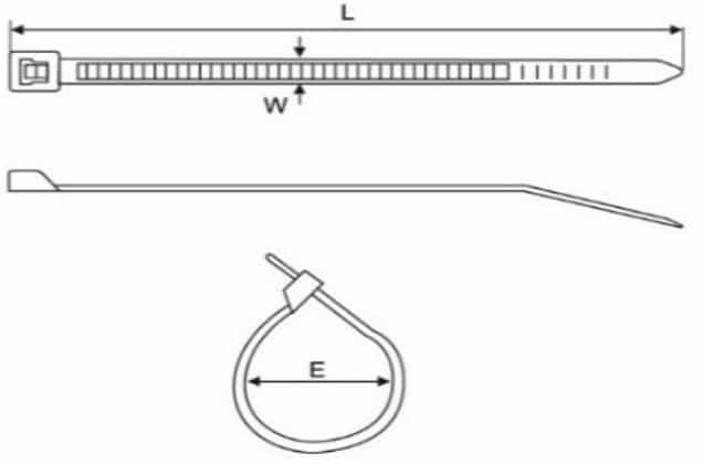 เคเบิ้ลไทร์ ProLock สีขาว (WHITE) แบบ Standard ทุกขนาด - Prolock